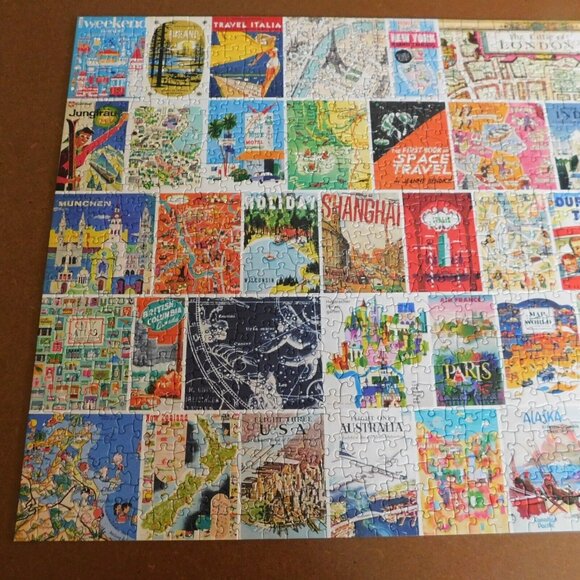 Re-marks | Games | Vintage Atlas 00 Piece Jigsaw Puzzle Illustrated ...